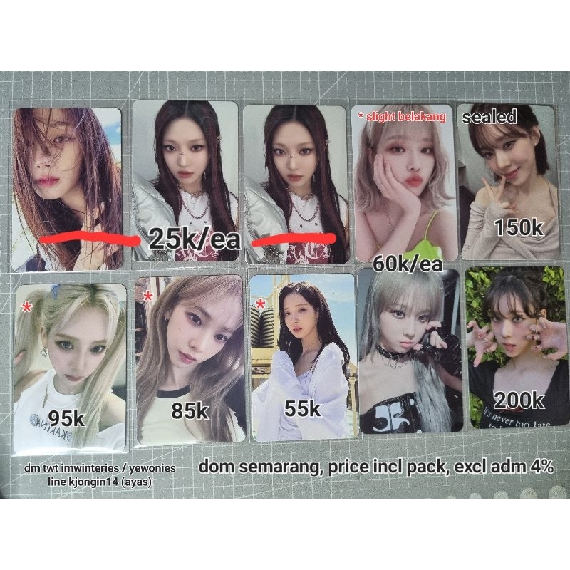 Jual Aespa Karina Winter Giselle Ningning Photocard Everline My World