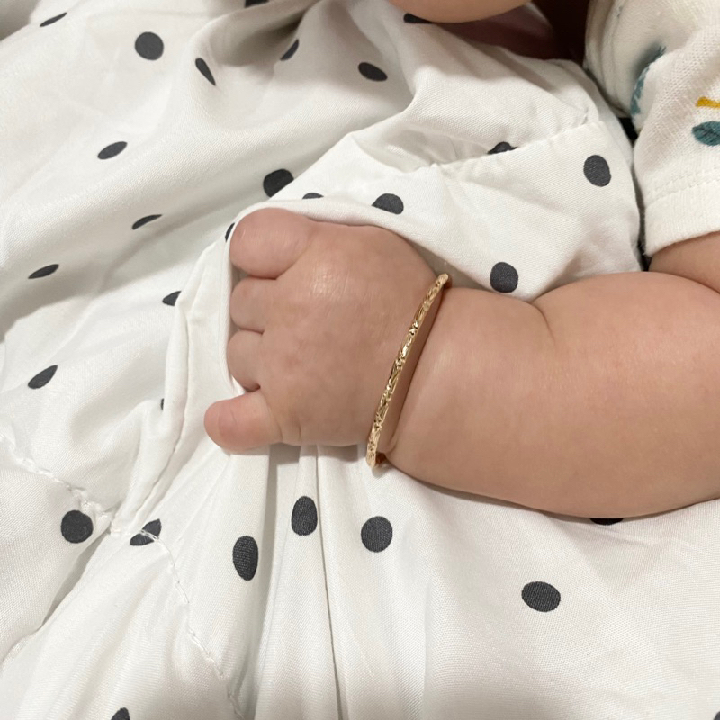 Jual Bangle Bayi Gelang Bayi Anti Karat Anti Luntur Hypoallergenic Gold ...