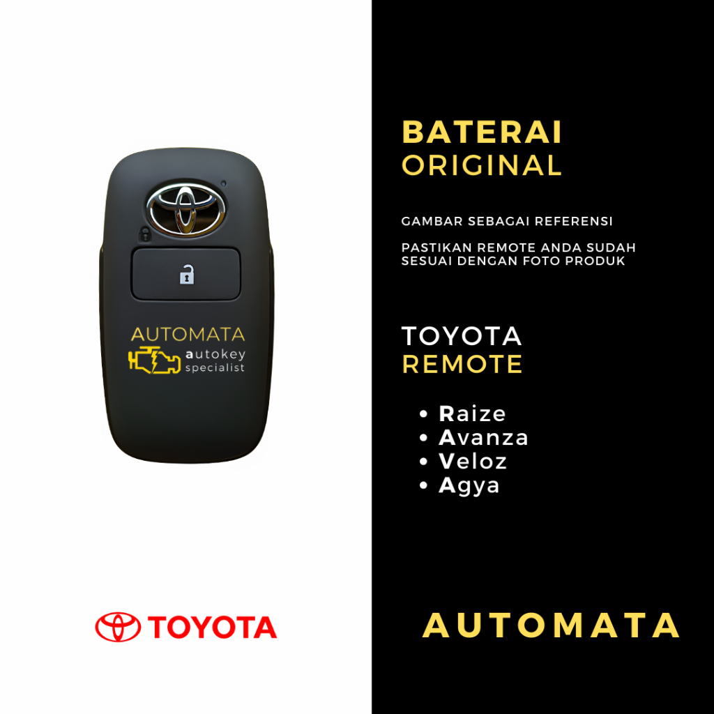 Jual Baterai Remote Toyota Veloz 2021 Original Panasonic | Shopee Indonesia