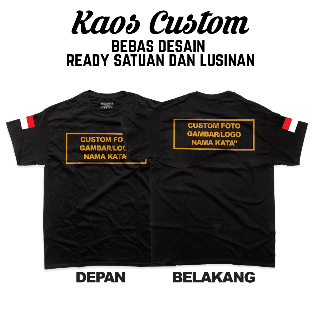 Jual KAOS CUSTOM BEBAS SABLON TULISAN NAMA HURUF DAN KATA-KATA SUKA ...