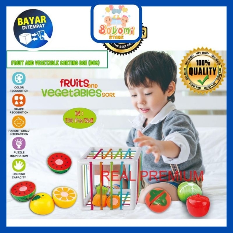 Jual MAINAN EDUKASI ANAK SORTIR BENTUK BUAH DAN SAYURAN / SHAPES ...