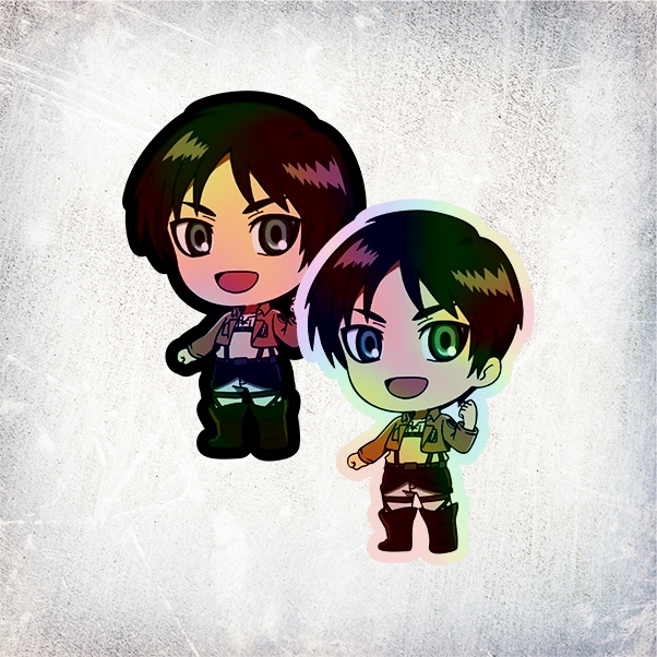 Jual STICKER HOLOGRAM ANIME CHIBI EREN YEAGER ATTACK ON TITAN (SHINGEKI ...