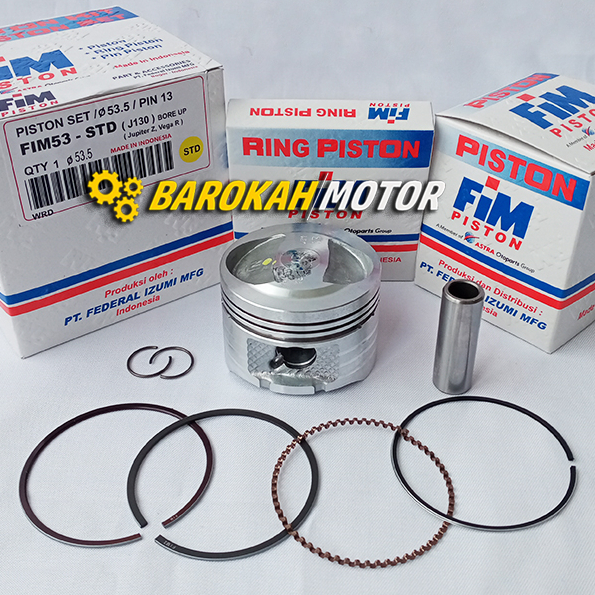 Jual FIM PISTON KIT SEHER SET JUPITER Z XB OS 53.5 54 54.5 55 55.25 PIN ...