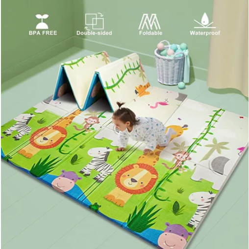 Jual Playmat Matras Bayi Tebal/Karpet Bayi Merangkat Lipat Bahan Foam ...