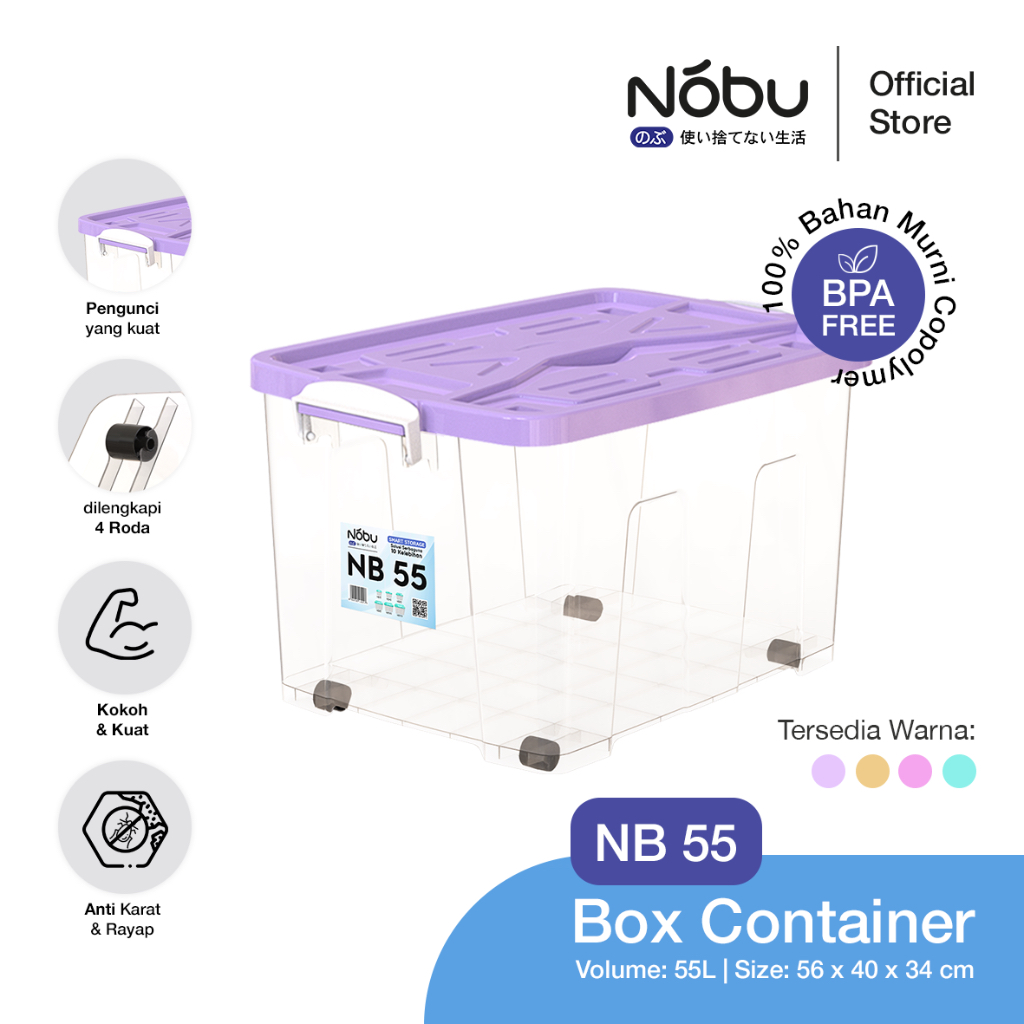 Jual NOBU Smart Storage Container Box 55L Tempat Penyimpanan ...