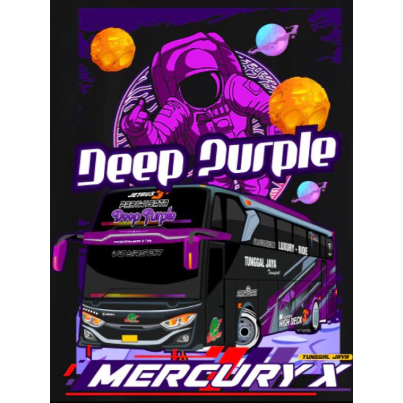 Jual Stiker Bus Tunggal Jaya Deep Purple Mercury x Vinyl Cutting Lasser ...