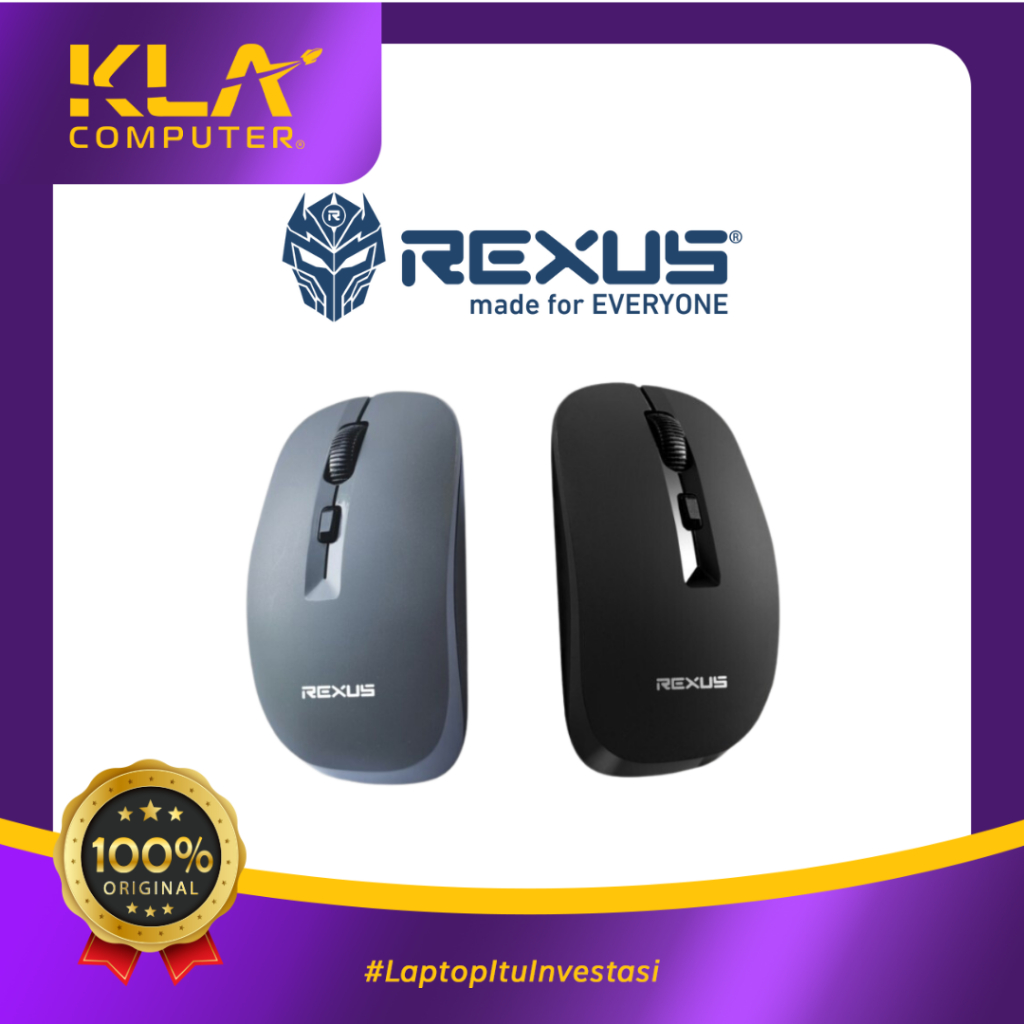 Jual Rexus Q20 Silent Click Wireless Mouse Office | Shopee Indonesia