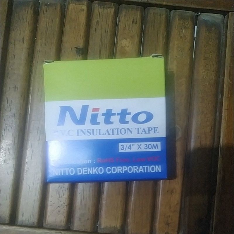 Jual Solasi bakar PVC Insulation tape 3/4"x30M ASLI NITTO DENKO ...