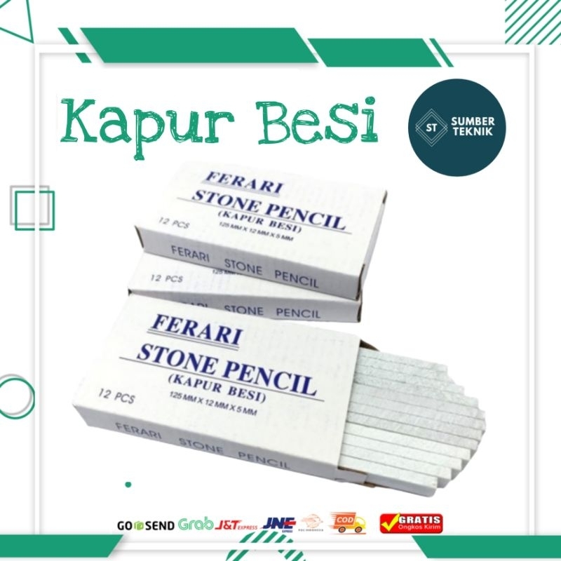 Jual FERARI Kapur Besi Putih / Plate Stone Pencil Ferrari Pensil Tulis Besi | Shopee Indonesia
