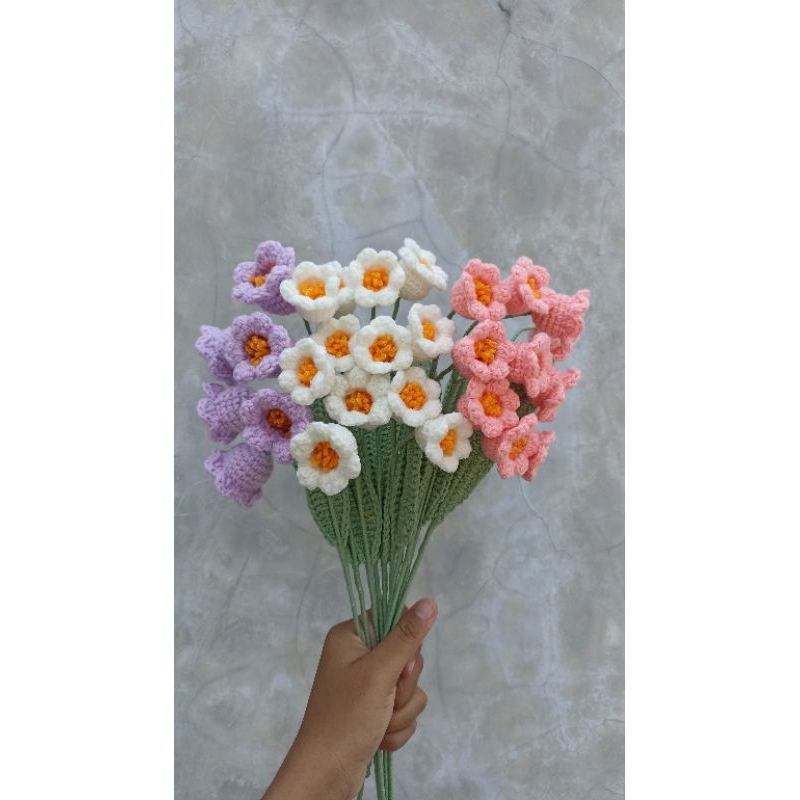 Jual bunga rajut lily | lily crochet | Shopee Indonesia