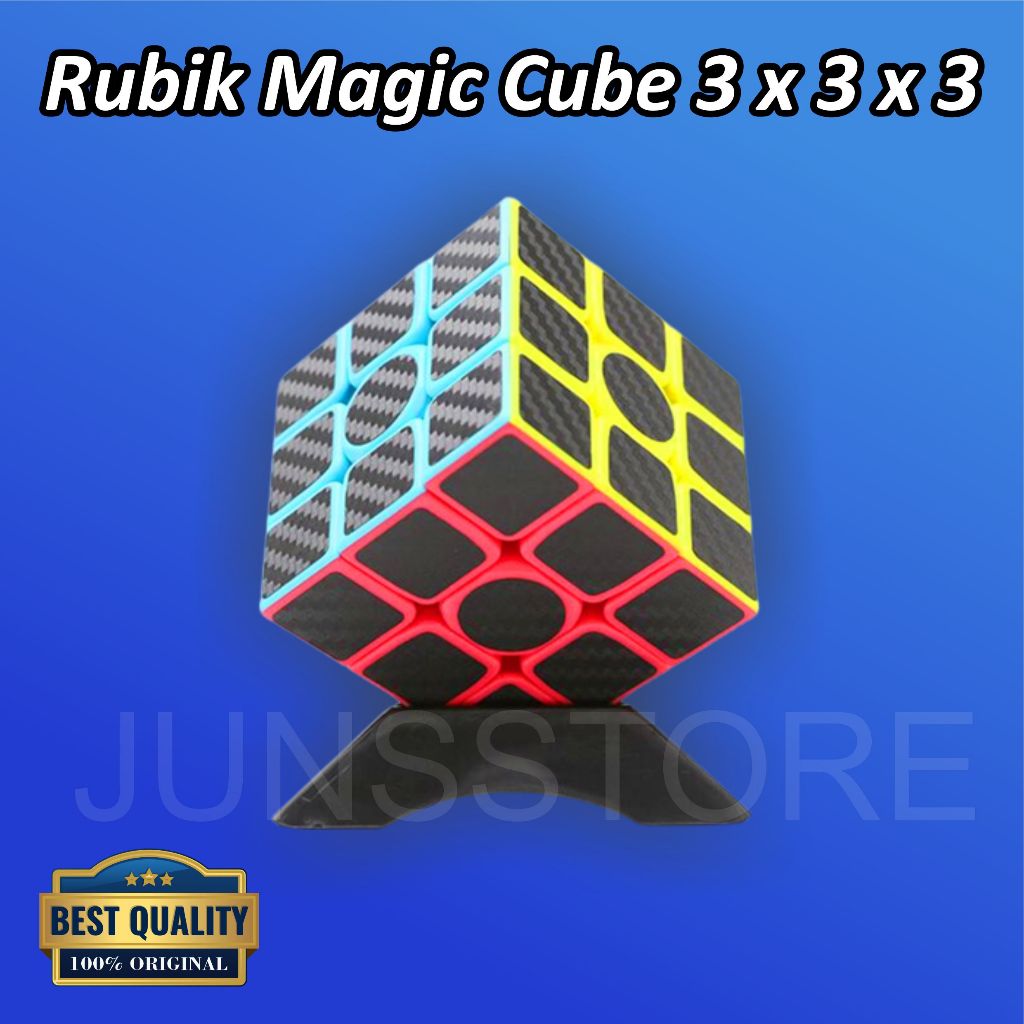 Jual RUBIK CUBE 3X3 MAINAN RUBIK MERK XIANGYI CARBON STICKER / MAGIC CUBE GUANLONG YONGJUN SPEED ...
