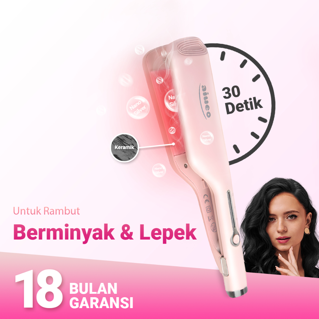 Jual AIUEO Catokan Rambut Naila 1016 Catok Rambut 5in1 Curly and Hair ...