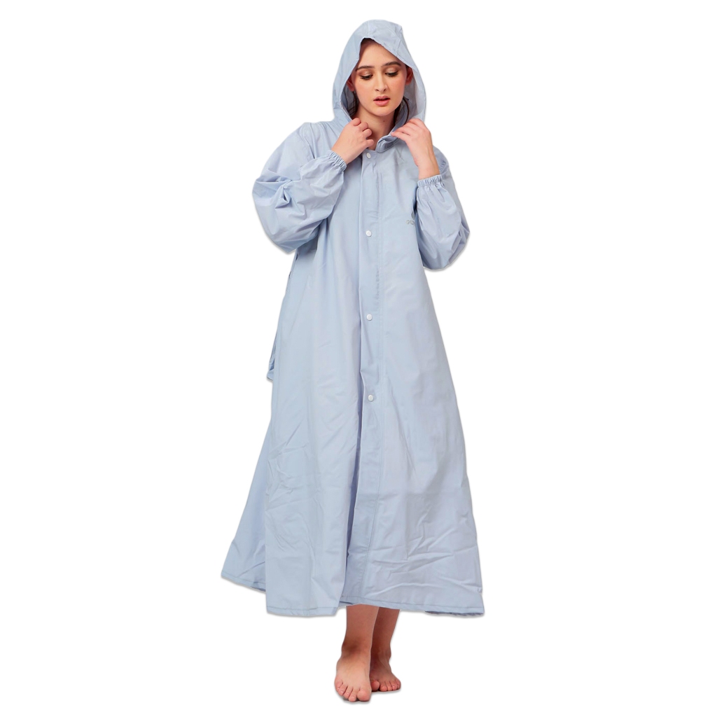 Jual jas hujan gamis backpack jumbo Wanita dewasa Mantel guyur original ...