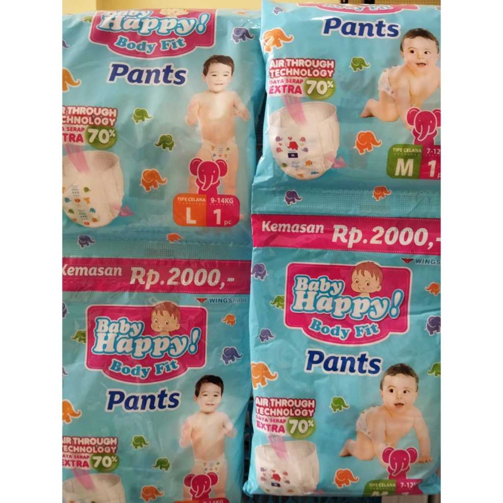 Jual PEMPERS BABY HAPPY PER SACHET I 1 SACHET | Shopee Indonesia