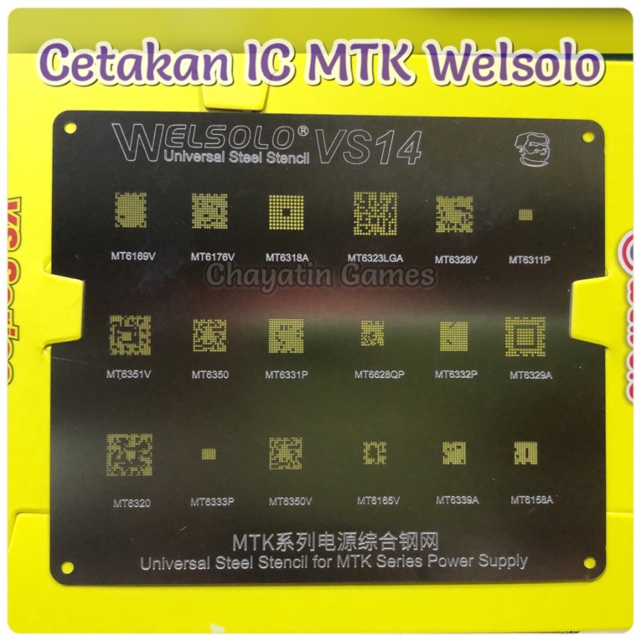 Jual Cetakan IC HP Welsolo Type VS14 MTK 18 in 1 Plat Cetakan IC HP 18 in 1 | Shopee Indonesia