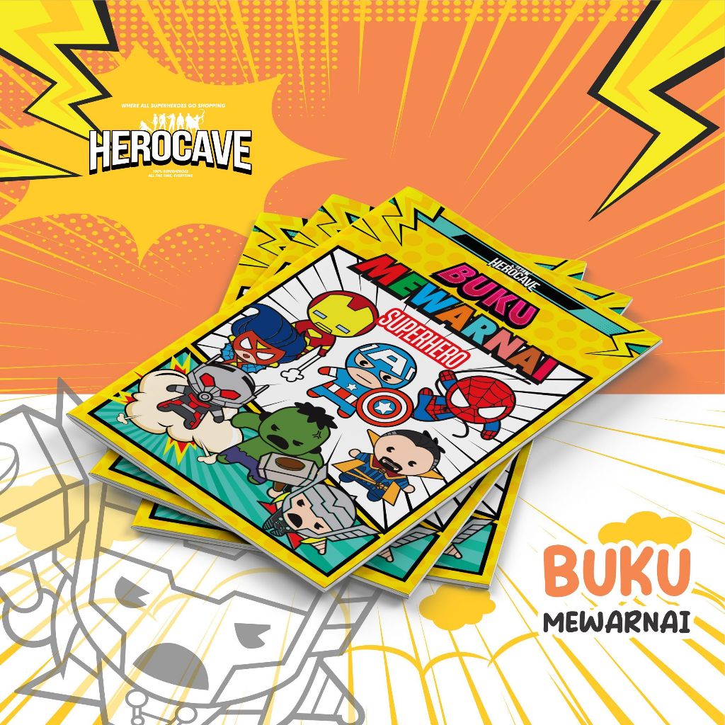 Jual Buku Mewarnai Anak/Buku Gambar Mewarnai Karakter Hero/Buku ...