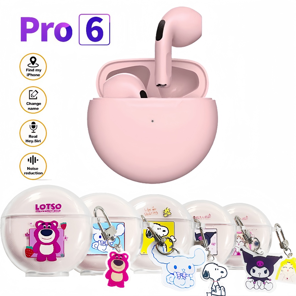 Jual Pro6 TWS Bluetooth Earbuds Wireless Bluetooth Earphone Touch ...