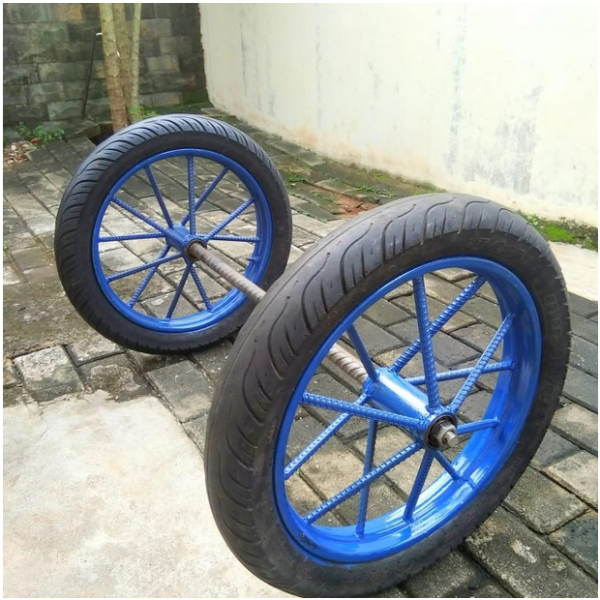 Jual Roda Gerobak Roda Becak + as Ring 14 | Shopee Indonesia