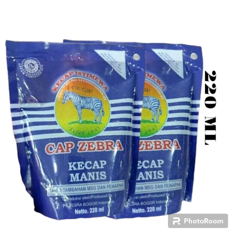 Jual kecap manis cap zebra 220ML ISI 24 PCS /1BOX | Shopee Indonesia