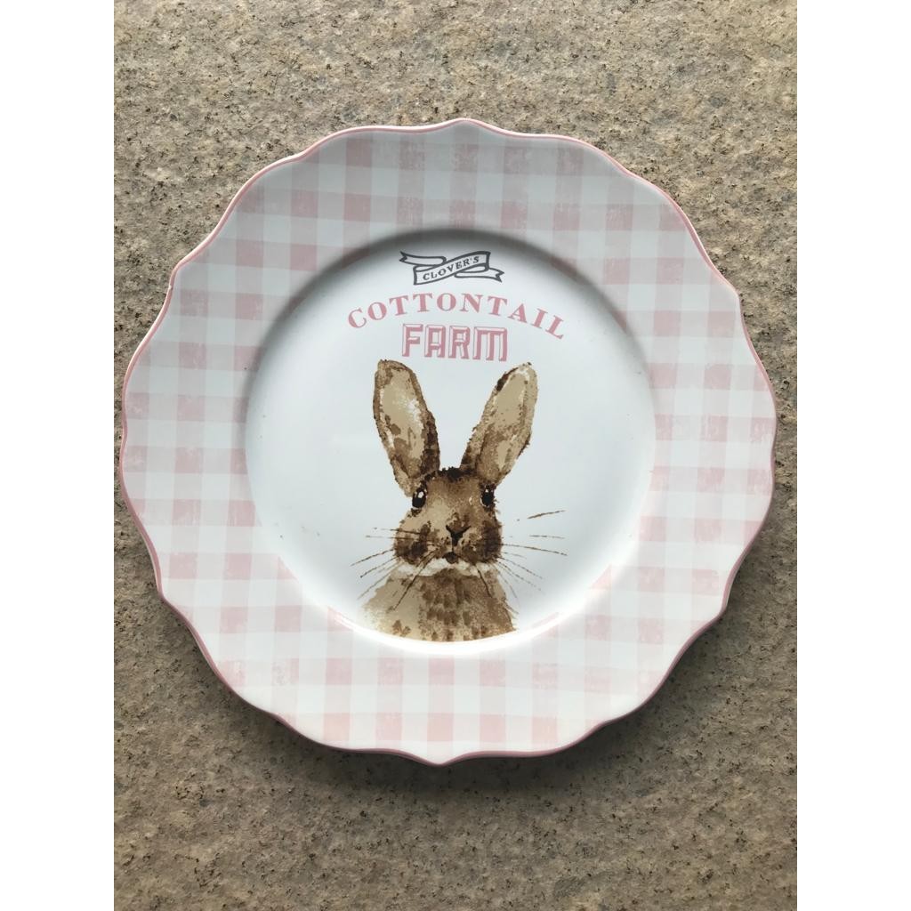 Jual DINNER PLATE MOTIF RABBIT FARM DIAMETER 27CM | Shopee Indonesia