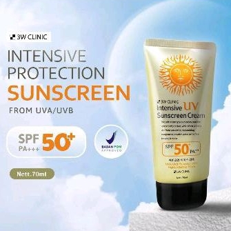 Jual ORIGINAL 3W Clinic Intensive UV Sunblock Cream70ml Original Korea ...