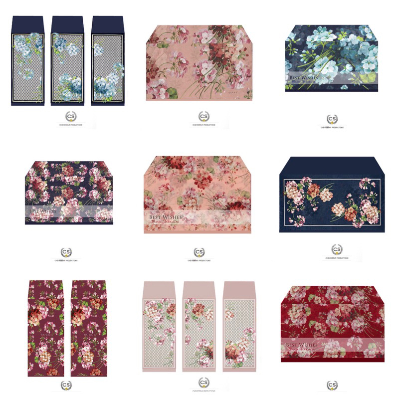 Jual Amplop Custom Motif Bunga Angpao Umum red Envelope | Shopee Indonesia