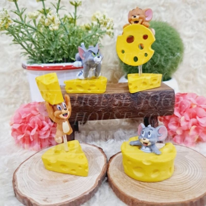 Jual Action Figure Tom And Jerry Set 4in1 Cake Topper Figurin Anak ...