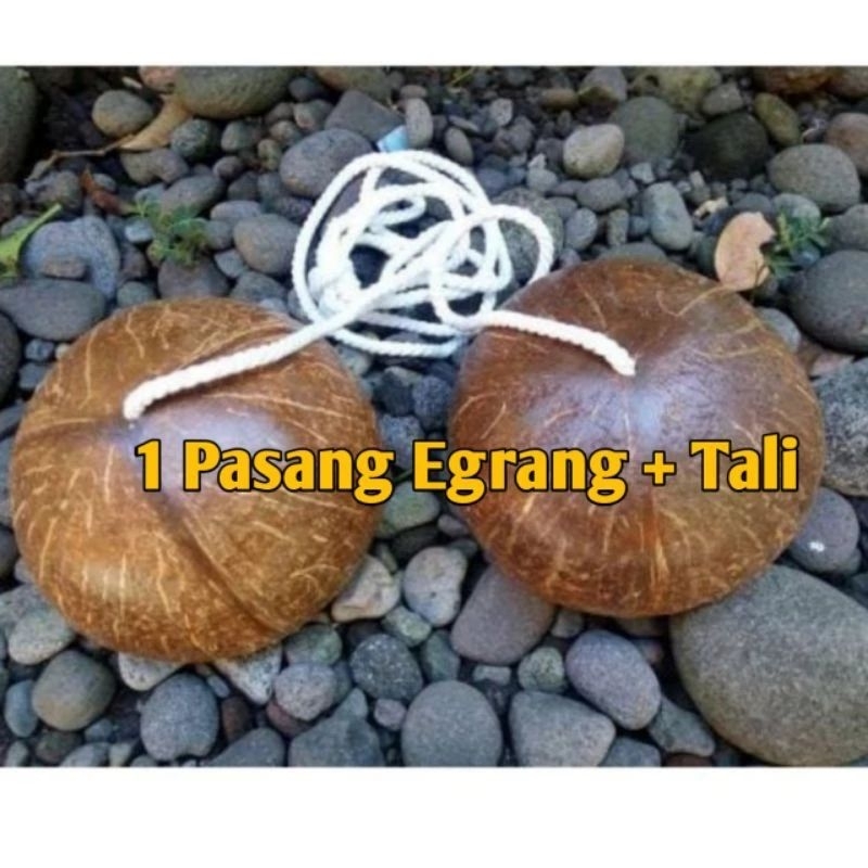 Jual egrang batok kelapa, tali Pramuka, egrang murah, mainan viral ...