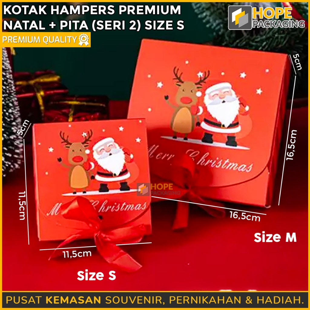 Jual Box Kardus Natal Kotak Hampers Premium + Pita ( SERI 2 ) / Box ...