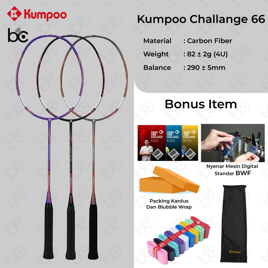 Jual Gudang Badminton - Raket Badminton KUMPOO Challenge 66 Original ...