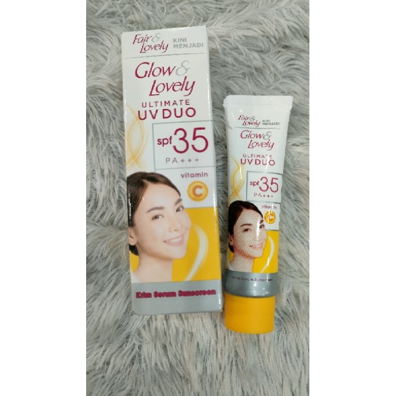Jual Glow and Lovely Ultimate Uv Duo Sunscreen 20g | Shopee Indonesia