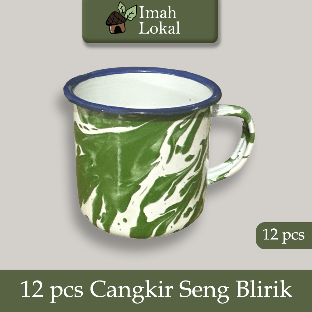 Jual 12 pcs Cangkir Seng Jadul 7 cm/ Gelas Kaleng Vintage Kopi RRT ...