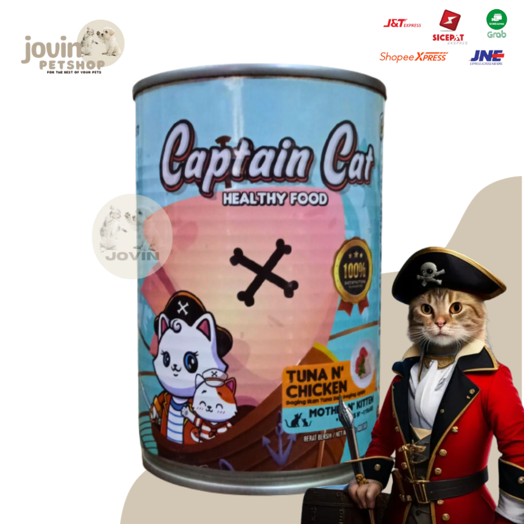 Jual Captain Cat Kaleng Makanan Basah Kucing Kemasan 400gr | Shopee ...