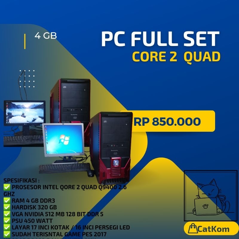 Jual Pc full set core 2 quad ( GAME PES 2023 ) | Shopee Indonesia