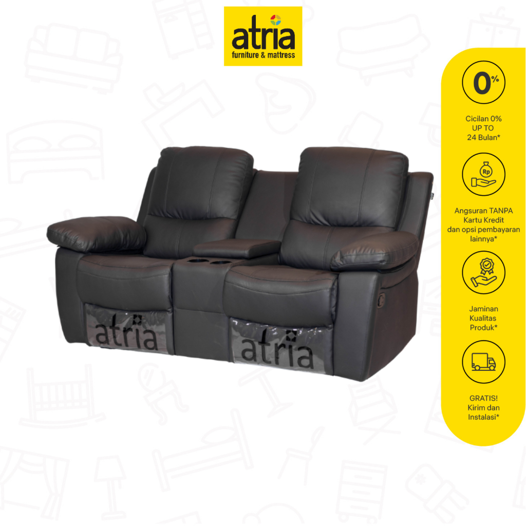 Jual Atria Sofa Recliner Livana 2 Seater With Stocker Aair Leather ...