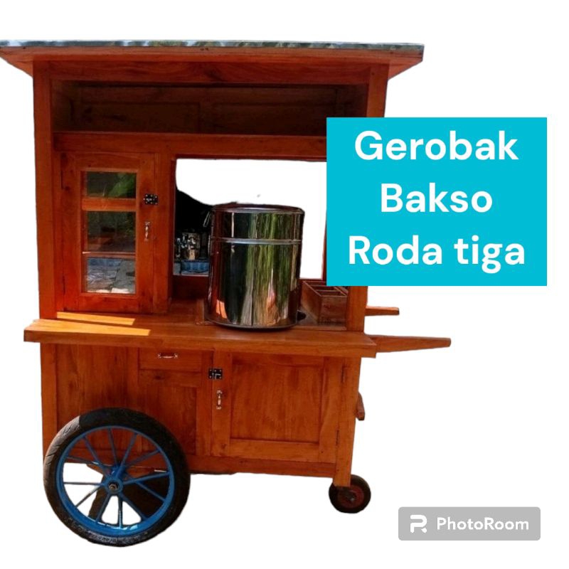 Jual GEROBAK BAKSO RODA TIGA DAN SATU DANDANG FREE ONGKIR | Shopee ...