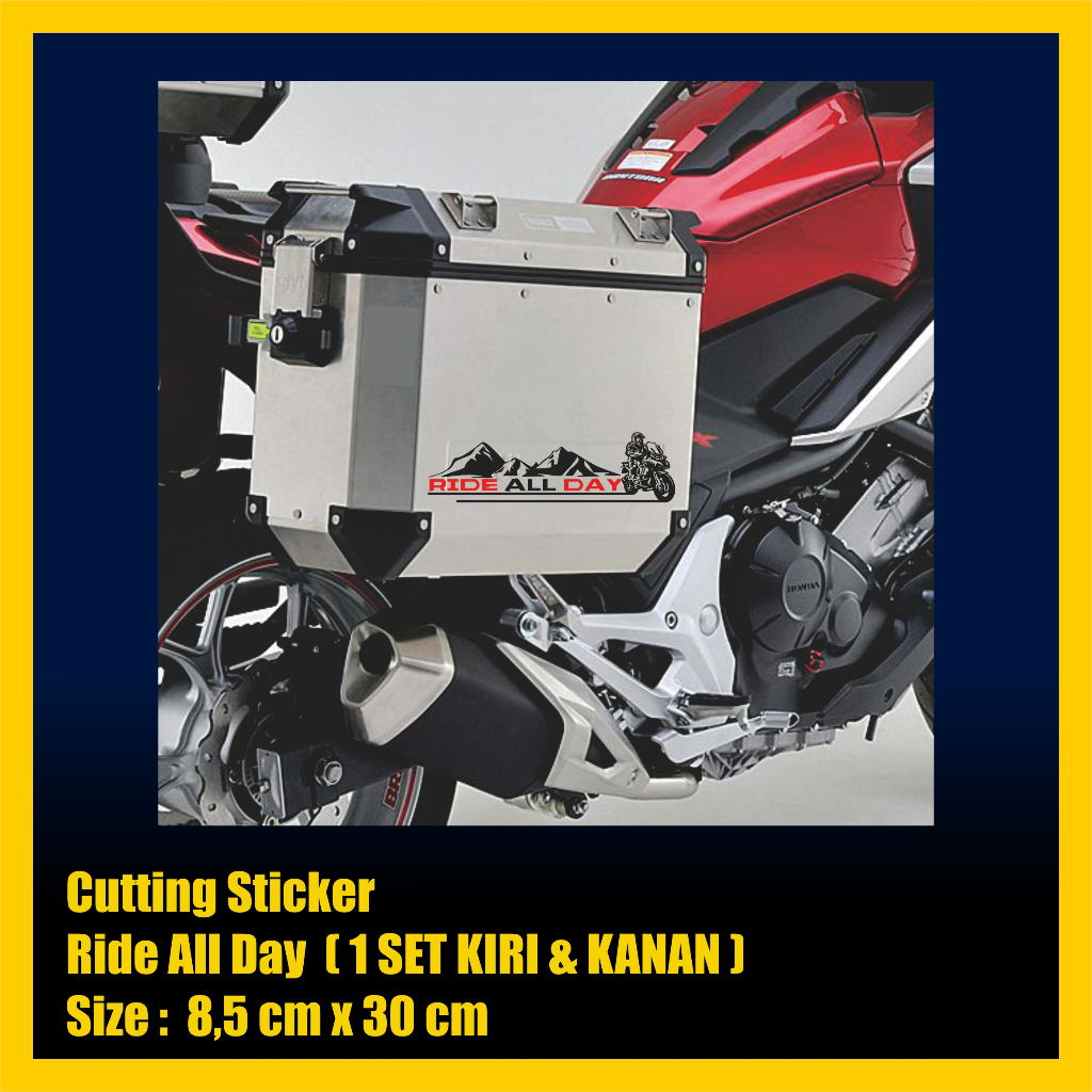 Jual Stiker Cutting Ride All Day Sidebox Pannier Sticker | Shopee Indonesia