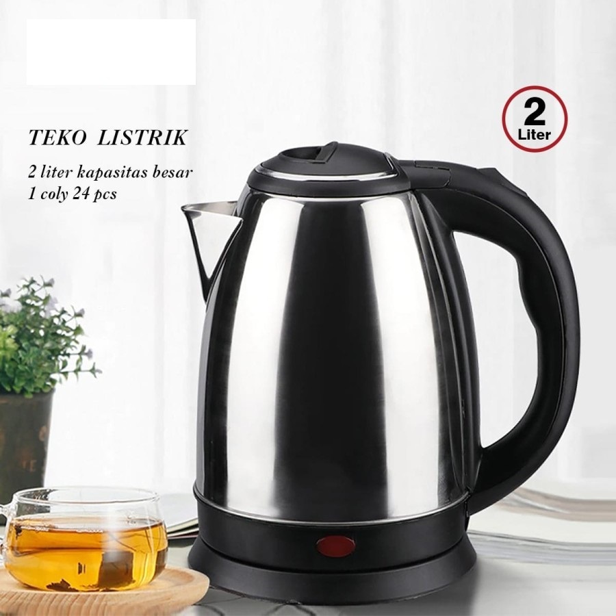 Jual TEKO AIR PANAS ELEKTRIK TEKO LISTRIK PEMANAS AIR KETTLE LISTRIK 2 LITER | Shopee Indonesia