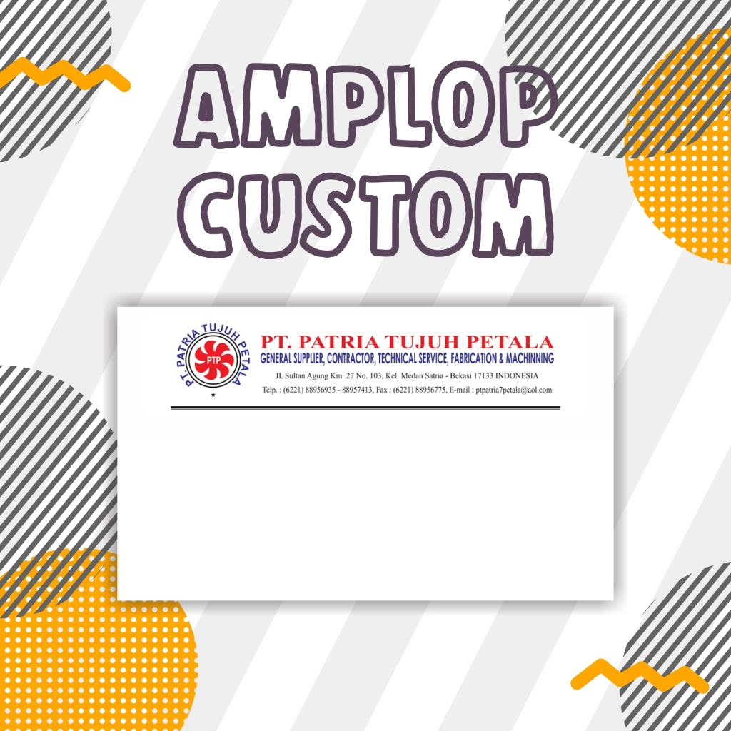 Jual AMPLOP CUSTOM / AMPLOP KONDANGAN / AMPLOP PERUSAHAAN SIZE 9 X 15,2 ...