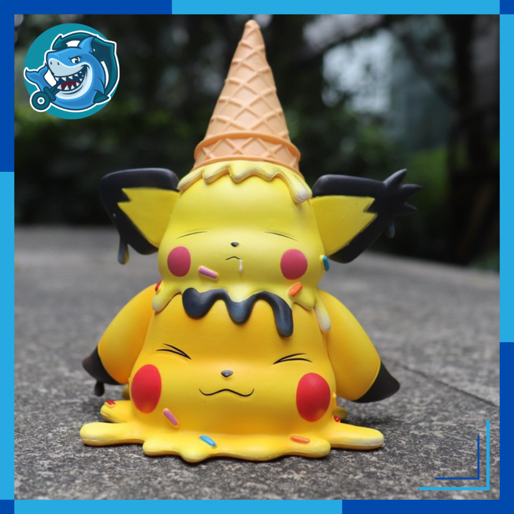 Jual Pokemon Action Figure Deli Melted Ice Cream Pikachu Snorlax Gengar ...
