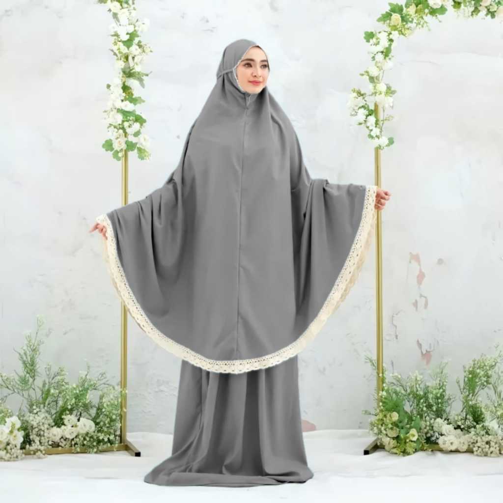 Jual MUKENA RENDA DEWASA / MUKENA TREVELING JUMBO / MUKENAH POLOS VIRAL ...