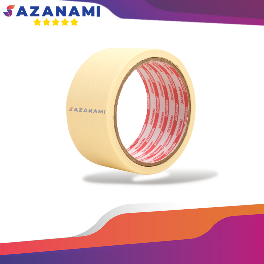 Jual 6 PCS LAKBAN KERTAS MASKING TAPE 46MM X 15M KUNING SAZANAMI ...