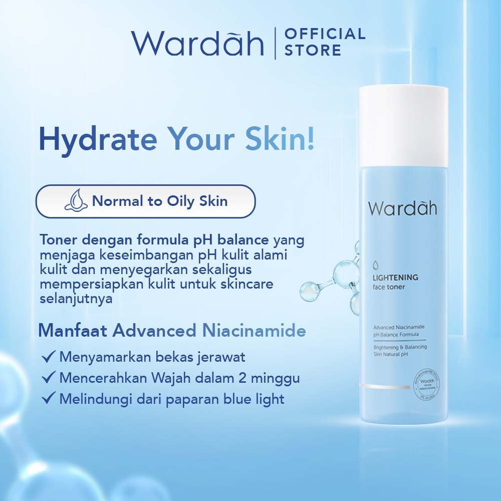 Jual Wardah Lightening Face Toner 125 ml | Hydrating Toner | Formula pH ...