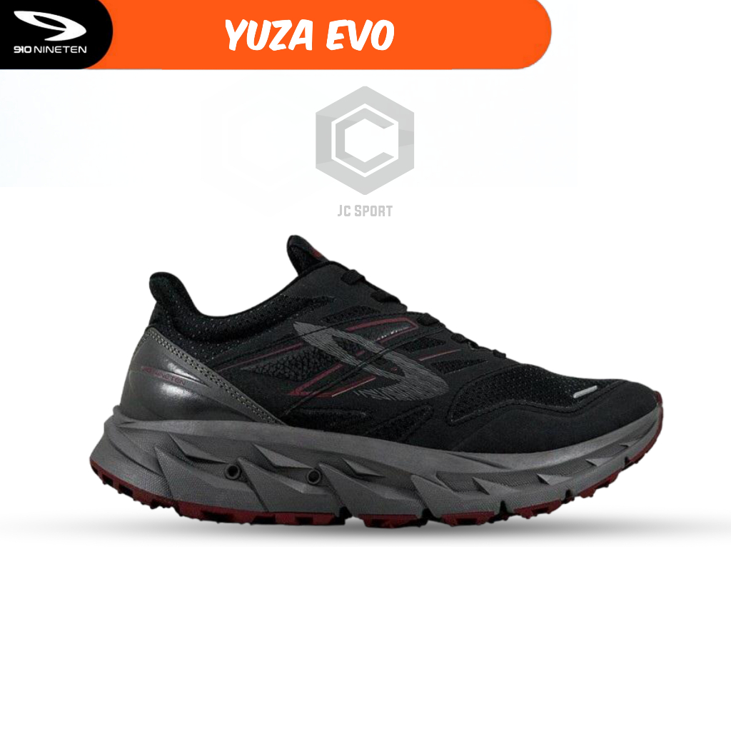 Jual 910 YUZA EVO HITAM/BURGUNDY/ABU-ASH sepatu lari original 910 ...