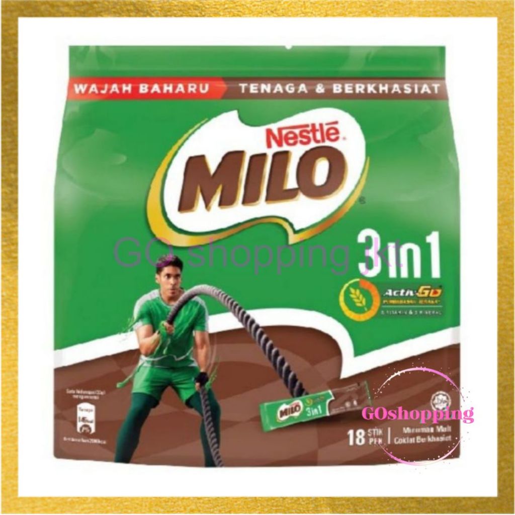 Jual MILO 3 in 1 Activ-Go Malaysia 1 Sachet | Shopee Indonesia