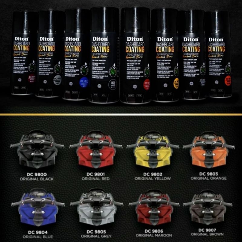 Jual diton premium dashboard coating hitam 9800 dashbor dasbor kuning ...