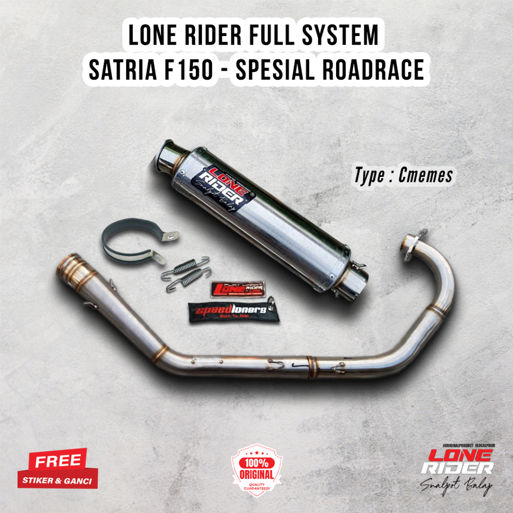 Jual ORIGINAL LONE RIDER Spesial Roadrace Satria F150 - Knalpot Racing LR Satria FU | Shopee ...