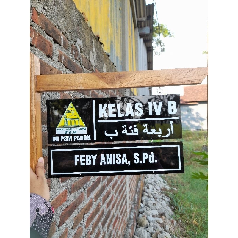 Jual Papan Nama Ruang Sekolah 2 Sisi 2 Tingkat / Nama Ruang Sekolah ...
