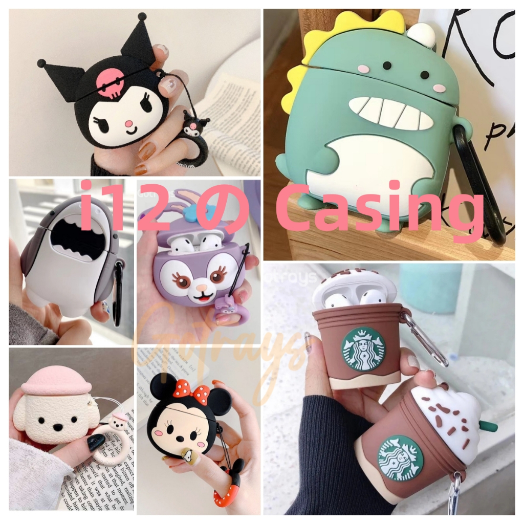 Jual Baseus i12 casing Lucu Kartun Earphone Case untuk TWS Lembut ...