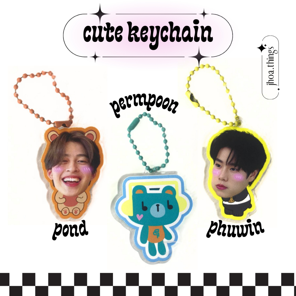 Jual CUTE ACRYLIC KEYCHAIN POND PHUWIN NONG PERMPOON THAI ACTOR GMMTV | Shopee Indonesia